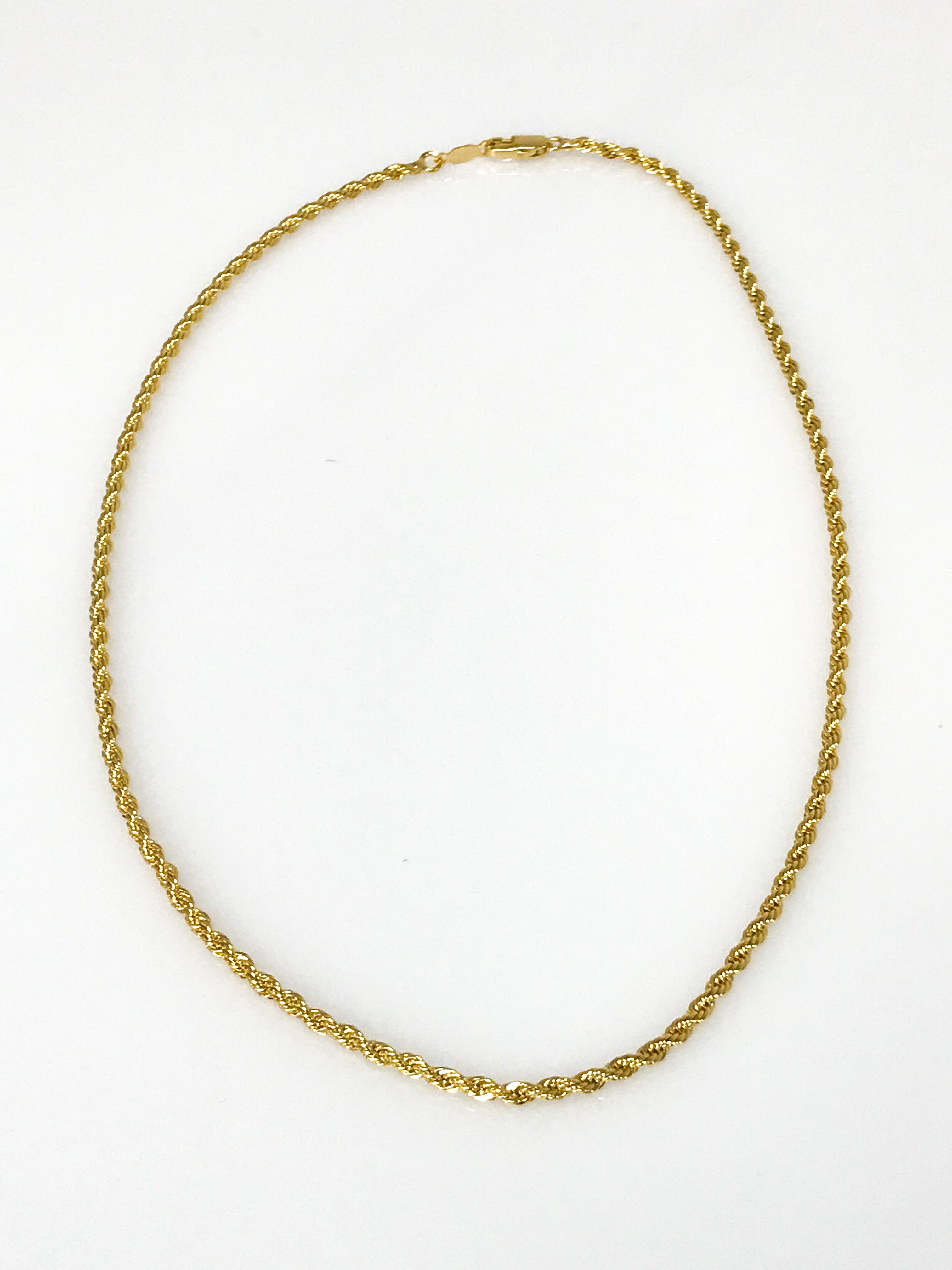 Chain - Gold Plated Braided Rope Chain Size 16,18 – Accessories Boutique