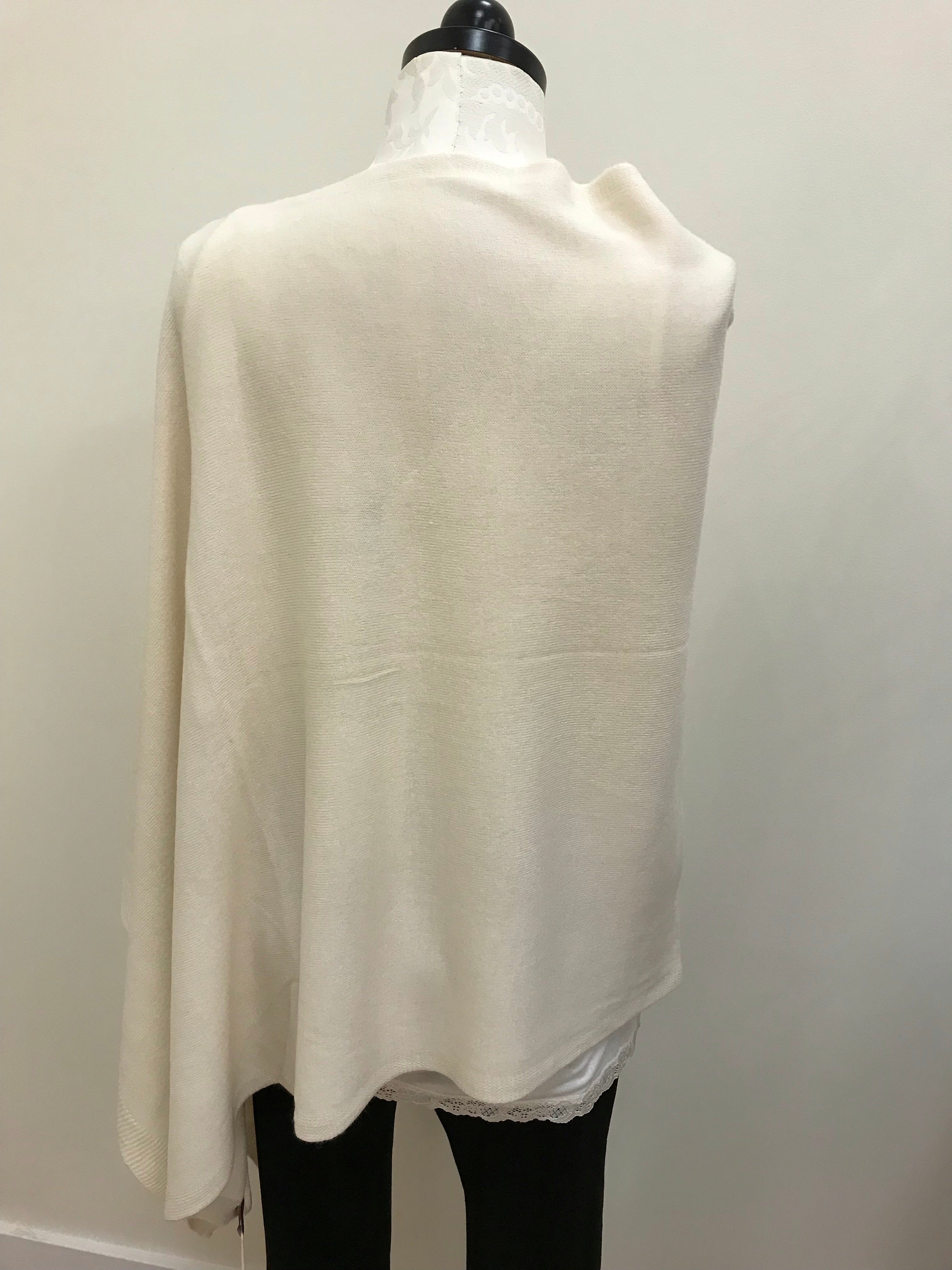 Shawl - Cream Overhead Shawl – Accessories Boutique